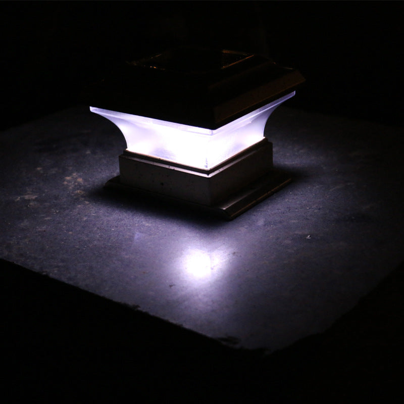 Outdoor Solar Column Head Light Intelligent Light Control Fence ...