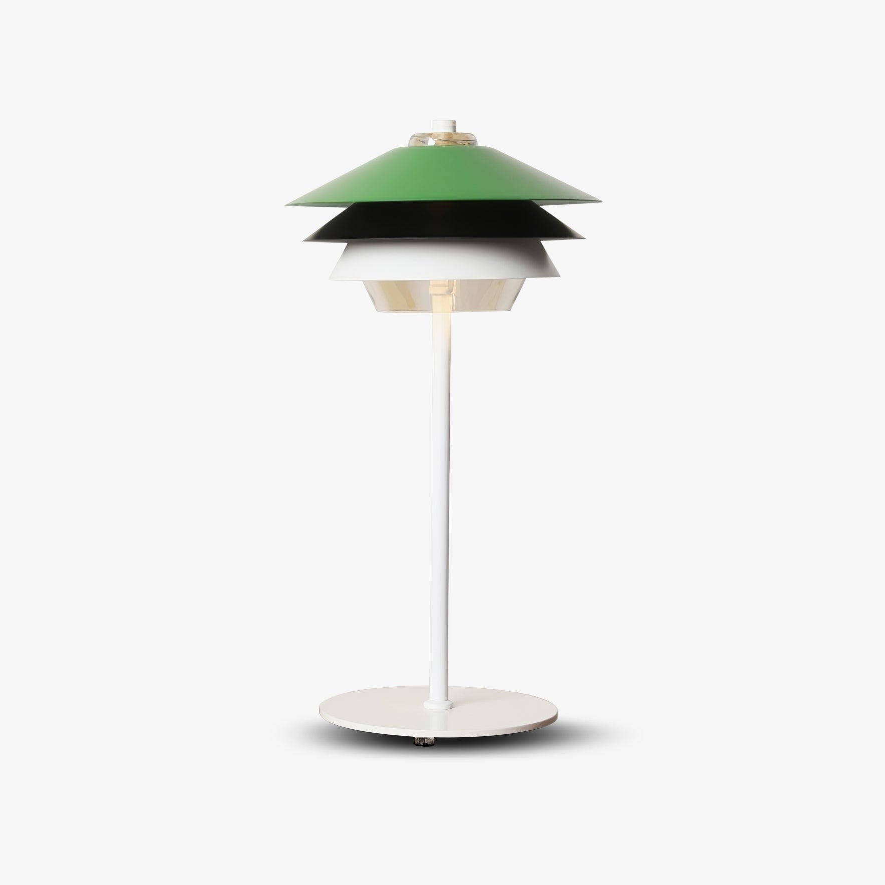 Danish Art Overlay Green Table Lamp | Lumpaz