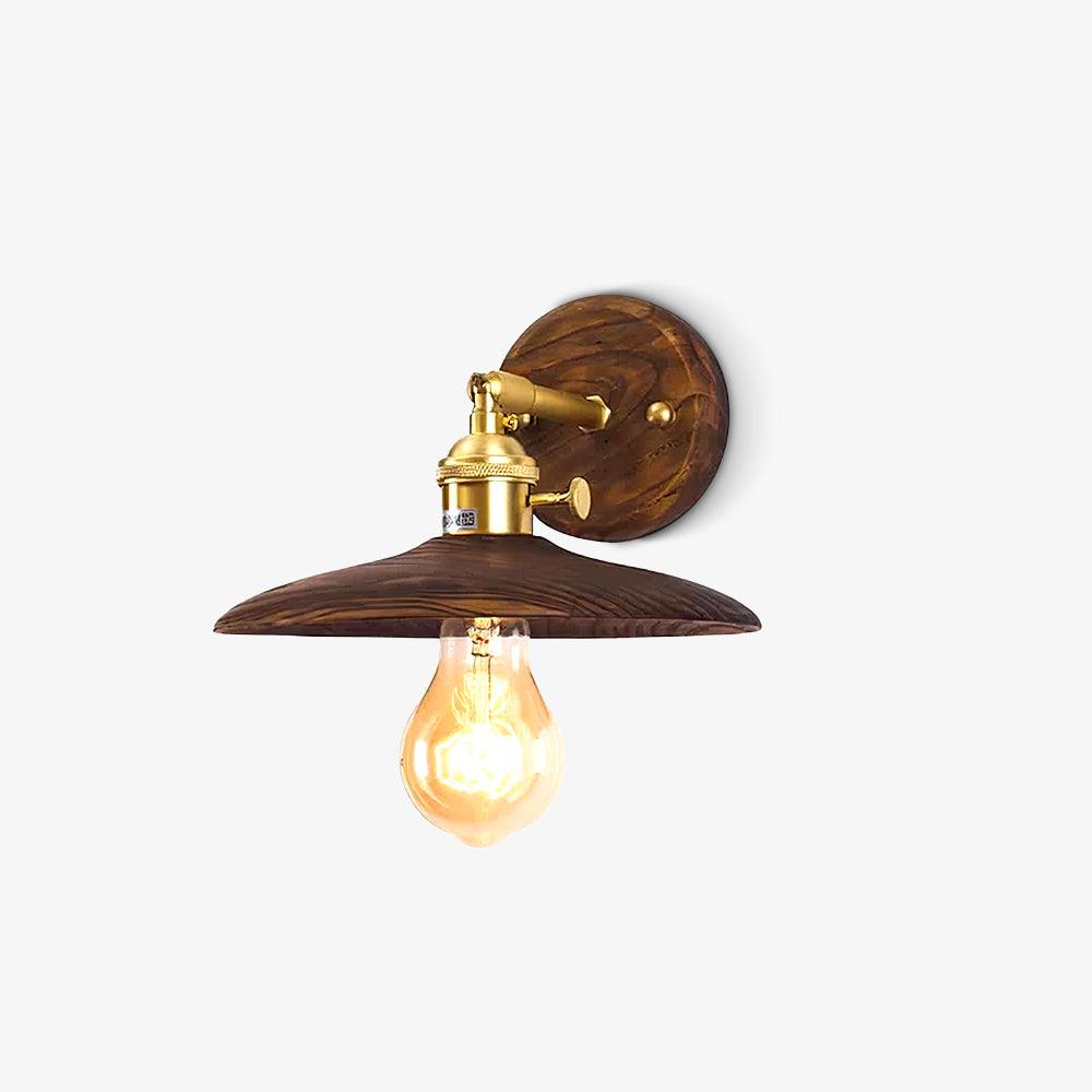 Walnut Flared Wall Light | Lumpaz