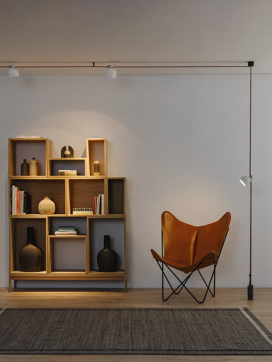 Light Rail Semispheres Leather Pendant Lamp | Lumpaz