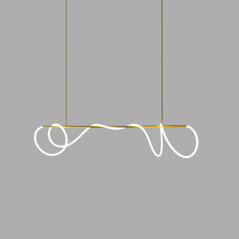 Serpentine Glow Gold Chandelier | Lumpaz